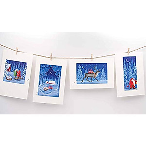 Mini Clothespins | 250 Pieces Mini Clothespins with 65 Feet of Jute Twine | 1-Inch Natural Wooden Clips for Decorations and Gifts by Voatation