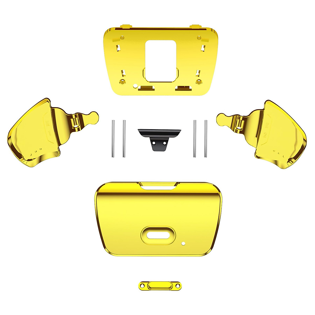 Chrome Gold Replacement Redesigned K1 K2 Back Button Housing Shell for PS5 Controller eXtremerate Rise Remap Kit - Controller & Rise Remap Board NOT Included