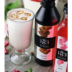 1883 Triple Sec Syrup - Flavored Syrup for Hot & Iced Beverages - Gluten-Free, Vegan, Non-GMO, Kosher, Preservative-Free, Made in France | Glass Bottle 1 Liter (33.8 Fl Oz)