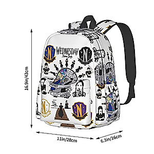 Wednesdoy Dance Backpack Bookbag bag 3d Casual Light Weight Wednesdoy Backpacks For Girls