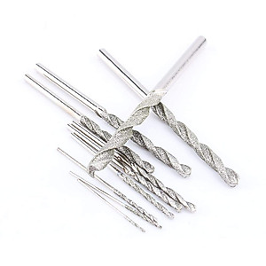 Drill Bits, Bits for Cutting Glass 10PCS Tipped Drill Bit, Drill Bits for Stone, Drill Bits for Glass Tile Stone, 0.8-4.0mm