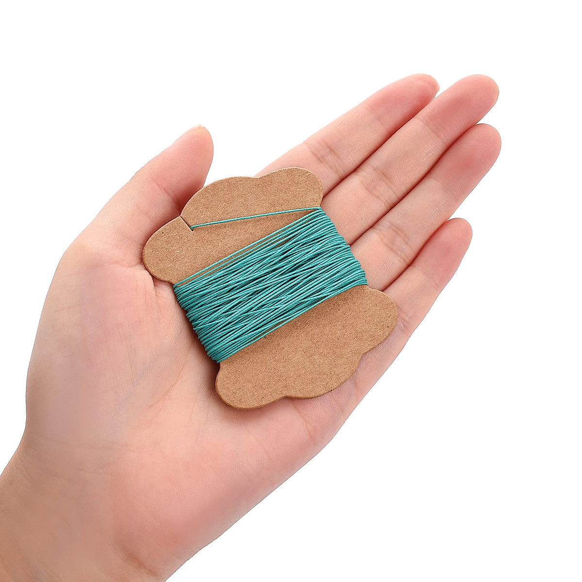 Wooqu Waxed Linen Thread Set, 10 Colors, 10 Yards Each, 3 ply, 0.55mm Thickness, Round, for Book Binding, Leather Sewing