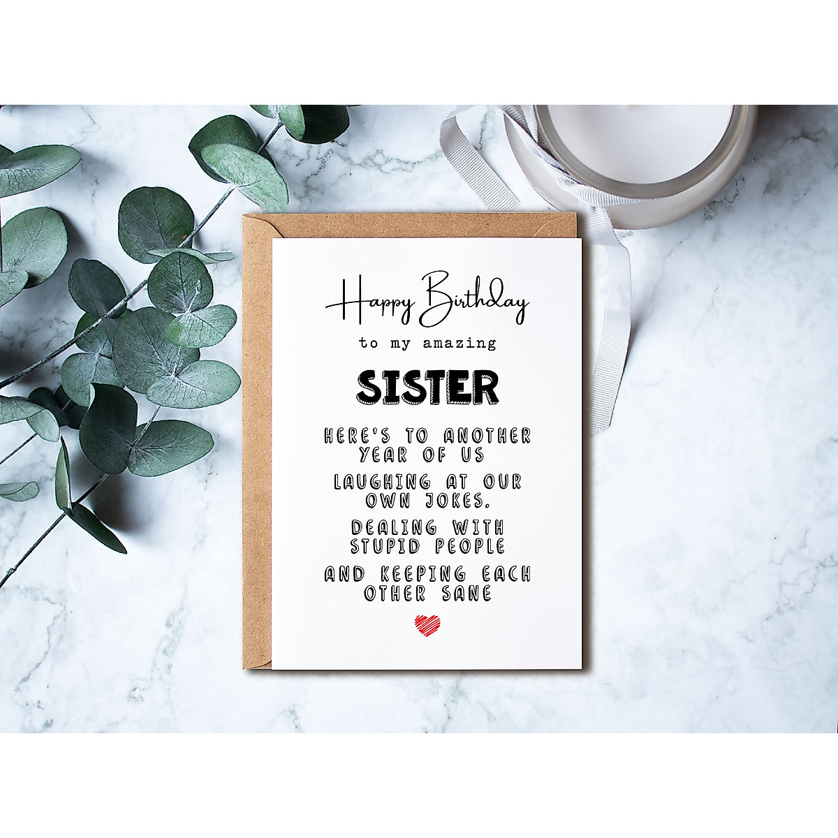 KrysDesigns Happy Birthday Card, 5 x 7 inches, Blank inside, Envelope included