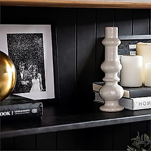 Walker Edison 2 Tier Modern Farmhouse Wood Bookcase Bookshelf Storage Home Office Storage Cabinet, 52 Inch, Black