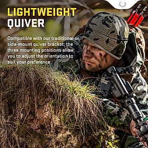 TenPoint 3-Arrow Instant Detach Quiver (HCA-019) - Three Mounting Positions - Includes Under-Mount Bracket