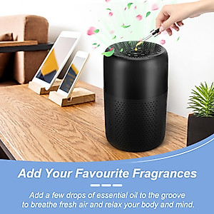 2 Pack TPLMB Air Purifiers for Bedroom Home,H13 HEPA Filters,Better Sleep,Desktop Air Purifier with Nightlight Speed Control,For Home Living Room,24dB Bass System,P60