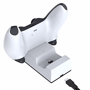 PS5 Controller Charging Station with 2 in 1 Fast Charging Cable and Led Indicator for Playstation 5 Controller and Edge Charger Station Docking Station