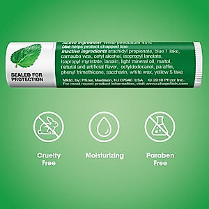ChapStick Classic Spearmint Lip Balm Tubes, Spearmint ChapStick for Lip Care - 0.15 Oz (Pack of 12)