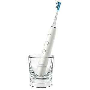 Philips Sonicare DiamondClean 9000 Connected Rechargeable Electric Power Toothbrush, 2-Pack, White + White - Bluetooth, 3 Intensities, 2 Weeks Operating time, Charging Travel Case