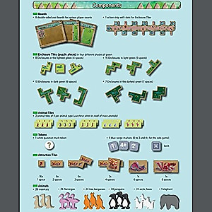 Capstone Games: New York Zoo, Strategy Board Game, Build Your Own Zoo, Easy to Learn, 1 to 5 Players, 60 Minute Play Time, for Ages 10 and Up