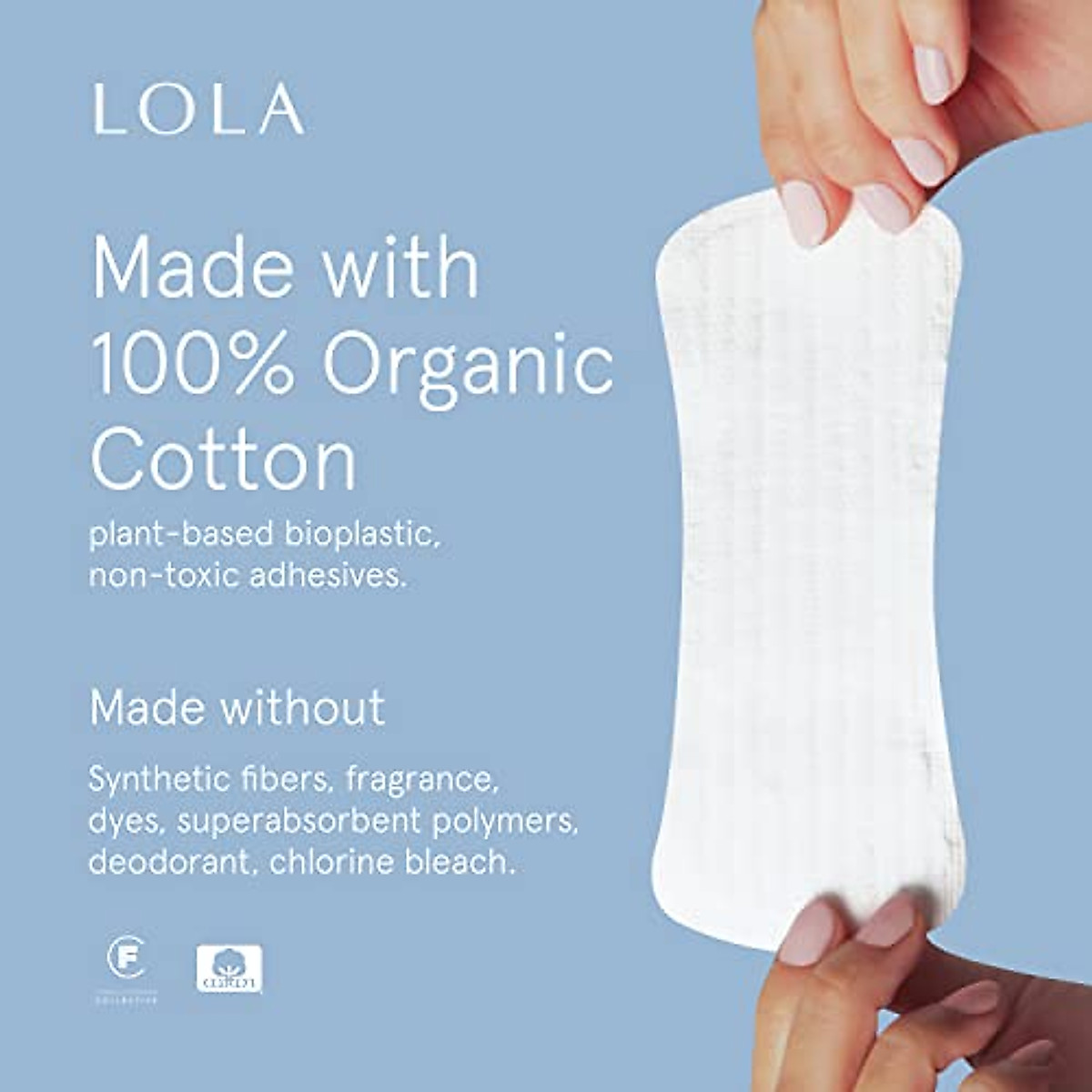 LOLA Ultra Thin Liners, 108 Count - Cotton Panty Liners for Women, Hypoallergenic Pads for Women, HSA FSA Approved Products Feminine Care