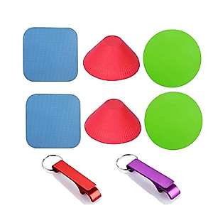 Multi-Function Non Slip Rubber Jar Opener for Weak Hands, 8 Pack Silicone Jar Opener Pads with 2 Mini Bottle Lid Opener for Kitchen Coasters