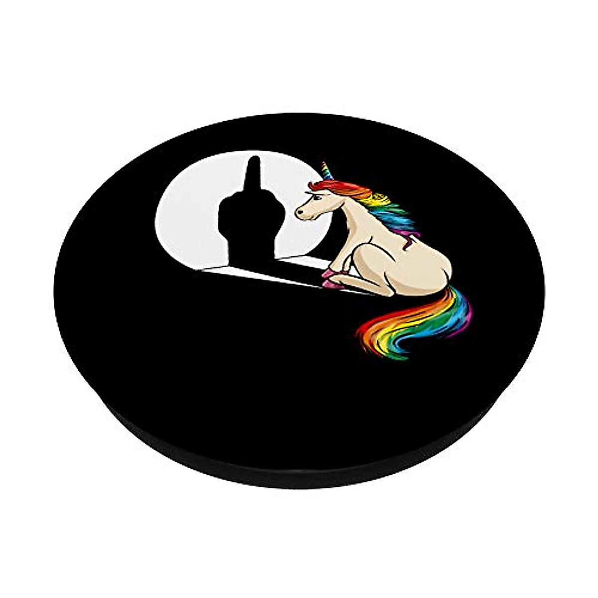 Middle Finger Unicorn Statement Sarcasm Funny Unicorn PopSockets Swappable PopGrip