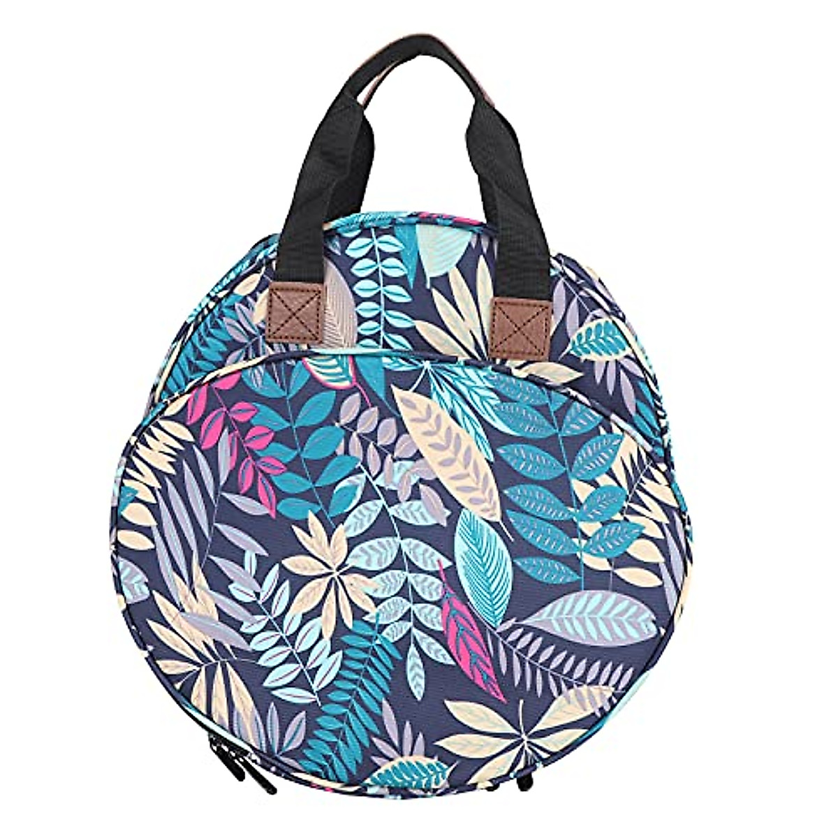 Camidy Portable Embroidery Storage Bag Oxford Cloth Leaf Pattern Thread Needle Embroidery Tools Organizing Handbag Multifunctional Storage Bag