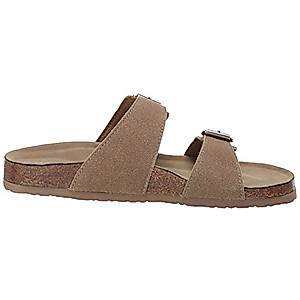 Madden Girl Women's Brando Slide Sandal, Taupe Fabric, 7.5