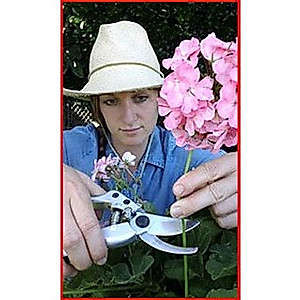Woman's Pro By-Pass Pruner - Spring Loaded Lock - Easy One Handed Open & Close Action - Opens With A Slight Squeeze - Closes With A Squeeze & A Thumb Lock Push Forward - Will NEVER Lock Accidentally!