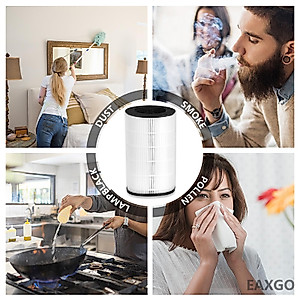 EAXGO AP-PET35 AP-T30 Replacement Filter Compatible with HoMedics Air Purifier Models AP-PET35-WT AP-T30WT,Part# AP-PET35FL AP-T30FL,360° Filtration 5 Layers 3 in 1 Ture HEPA Filter,1-Pack