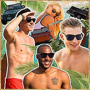 Woodies Walnut Wood Sunglasses with Dark Polarized Lenses for Men and Women | 100% UVA/UVB Ray Protection