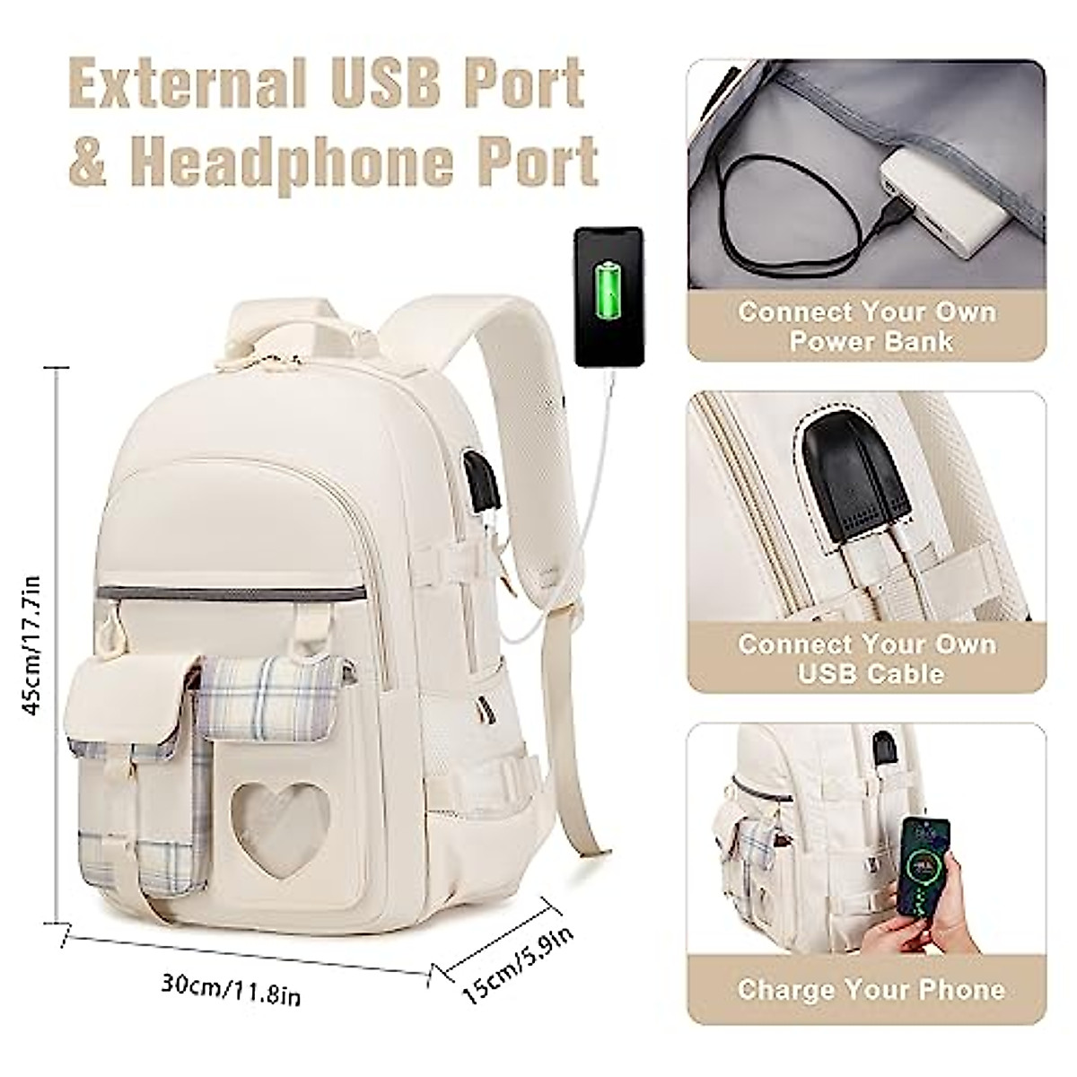 ACESAK Backpack for Girls - Bookbag Backpacks Schoolbag for Girls Kids Teen Women Casual Laptop Travel Daypacks - School Bag Elementary Middle School College Cute Backpack with Lunch Box