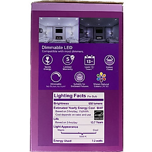 PHILIPS LED 7.2w (65w Equivalent) Dimmable Indoor BR30 Flood Light Bulb - 650 lumens - Daylight - E26 Medium Base (3 Pack)