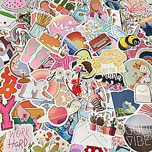 AOWDIAO Cute Sticker Packs, 300 Pcs Aesthetic Vinyl Stickers for Water Bottles, Laptop, Waterproof Stickers for Teens Adults Kids
