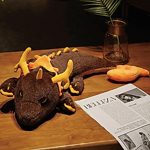 HUYMHTER Zhongli Plush Dragon Decoration Throw Pillow for Genshin Impact Game Fans Gift