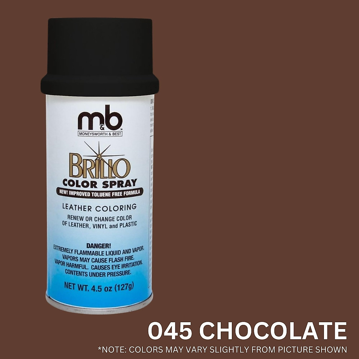 Moneysworth & Best Unisex's Brillo Color Spray Shoe Dye, Chocolate, 127g/4.05oz
