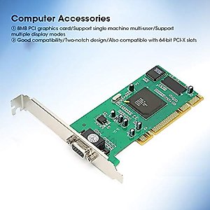 wendeekun Graphics Card,Graphics Card VGA PCI 8MB 32Bit Desktop Computer Accessories Multi-Display for ATI Rage XL,Easy to Install