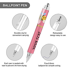 Personalized Custom Cute Bee Pens with Stylus Tip, Customized Engraving Ballpoint Pens with Name Massage Text Logo, Gift Ideas for School Office Business Birthday Graduation Anniversaries Christmas