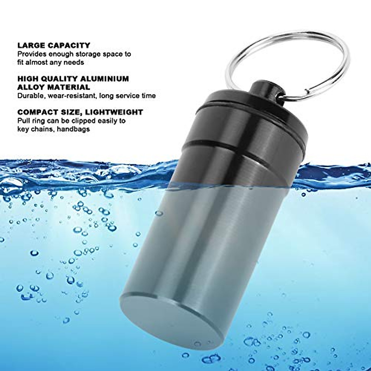 Garden Supplies Waterproof Medicine Box Aluminium Alloy Mini Travel Pills Case Holder for Swimming Pool Sauna