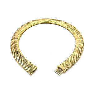 Marshal Metal Fashion Necklace 18K Gold Plated Brass Omega Choker Necklace (NK180G(18mm))