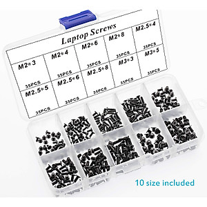 CO RODE 350 Pieces M2 M2.5 M3 Laptop Screws, Notebook Computer Replacement Screws Kit Set for IBM HP Dell Lenovo Samsung Sony Toshiba Gateway SSD Hard Disk SATA