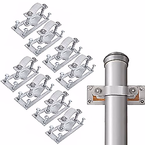 Steel 2 Wood Fence Bracket(24-Pack)，Chain Link Wood Adapter，Wood Fence for Steel Post Panel Attachment Adapter Bracket