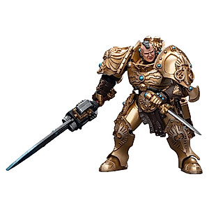 HiPlay JoyToy Warhammer 40K Collectible Figure: Adeptus Custodes Custodian Guard with Sentinel Blade 1:18 Scale Action Figures JT7837 (Guard with Sentinel Blade)