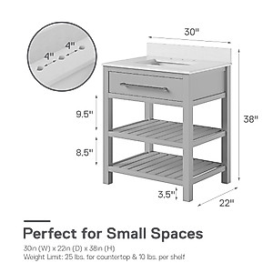 DHP Camden 30” Bathroom Vanity, Gray