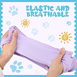 6 Pcs Cat Recovery Suit Kitten Recovery Suit Surgical Abdominal Skin Anti Licking Pajamas for Cats E Collar Alternative for Cats and Dogs After Surgery Wear, 6 Colors (Medium)