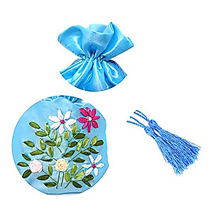 Honbay 2PCS 18x22cm/7.1x8.7inch Drawstring Gift Bags Brocade Silk Jewelry Pouches