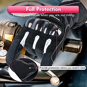 CHANGE MOORE Winter Motorcycle Gloves for Men Women Touchscreen, Superior Thermal Cotton Waterproof Winter Gloves for Riding, Climbing, Racing, Cycling