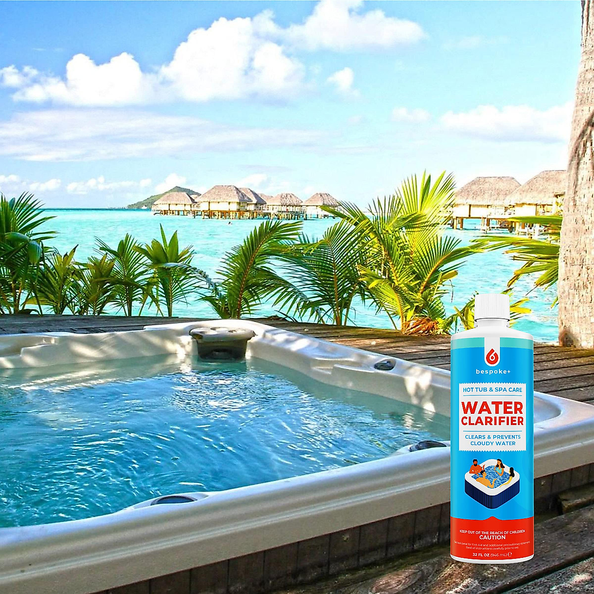 Spa Clarifier | Hot Tub Clarifier to Eliminate Cloudy Water - Spa Water Clarifier for Hot Tub Chemical - Spa Clarifier for Hot Tubs - Spa Clarifier HotTub Owners Rely on for Clear Water (1-Quart)