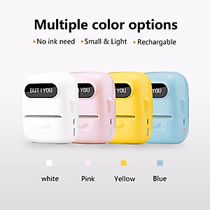BUTIYOU P50 Thermal Label Maker with Tape,Wireless Bluetooth Label Printer for Barcode, Address,Clothing,Small Business,Home,Portable Sticker Maker Compatible with iOS & Android