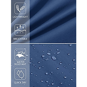 TACVASEN Mens Hiking Cargo Shorts Outdoor Casual Ligtweight Quick Dry Water Resistat Breathable Fishing Camping Shorts Blue, 36