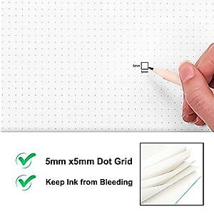 EOOUT 3 Pack Dotted Spiral Notebook, 8.5" x 11", A4 Journal for Women, Back to School, Thick Plastic Cover, 100gsm, for School, Office, Artist Writing/Drawing (Candy Colors)