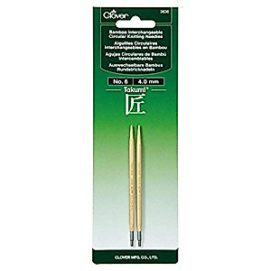 Clover Needlecraft "Takumi No.6 Bamboo Interchangeable Circular Knitting Needles