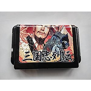DeVoNe MD Game Sangokushi Retsuden Ransei No Eiyuutachi Japan Version Chinese Language (Black)