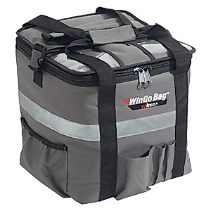 Winco BGCB-1212 Insulated Food Delivery Bag, Small, Gray
