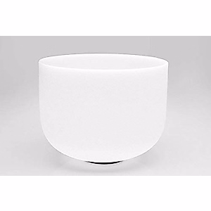 AMSUNBO Musical Instruments Crystal Singing Bowl Tuned to 432Hz F Note Heart Chakra 10 inch with Free Suede Striker and O ring