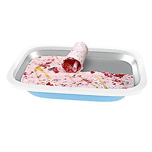 Ice Cream Roller Plate-Anti-Griddle Pan with 2 Spatulas for Easy Homemade Rolled Ice Cream, Gelato, Sorbet-Frozen Treat Maker by Classic Cuisine