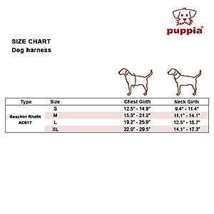 Puppia Authentic RiteFit Harness with Adjustable Neck, Medium, Beige