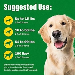 ThrivePet Hemp Calming Chews for Dogs - 120 Count | Duck Flavor - Puppy Dog Calming Treats Supplement for Storm Anxiety, Sleep, Relaxing, Separation Aid, Stress Relief - Vet Approved - Made in USA