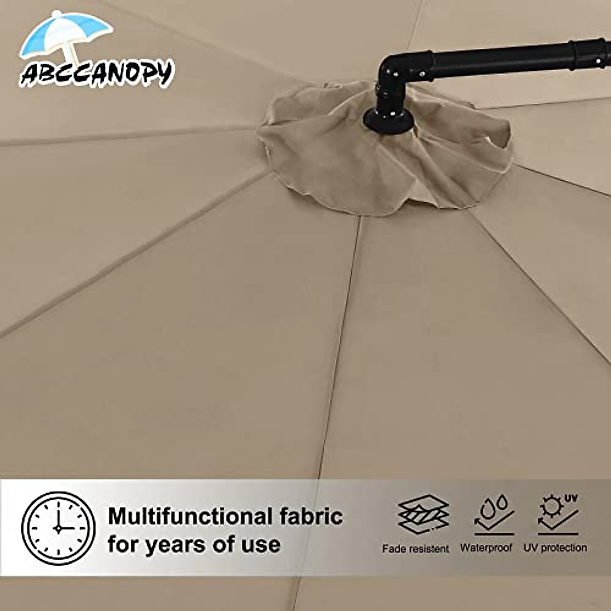 ABCCANOPY Cantilever Patio Umbrellas 10FT toast